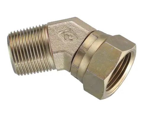 Swivel nut elbow 45˚ fittings | Taiwan Tai-Chuan