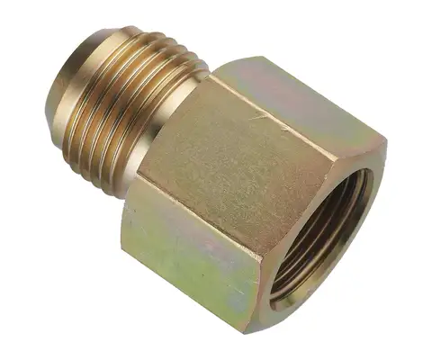 Female connector - JIC37º flare end / Female PT thread